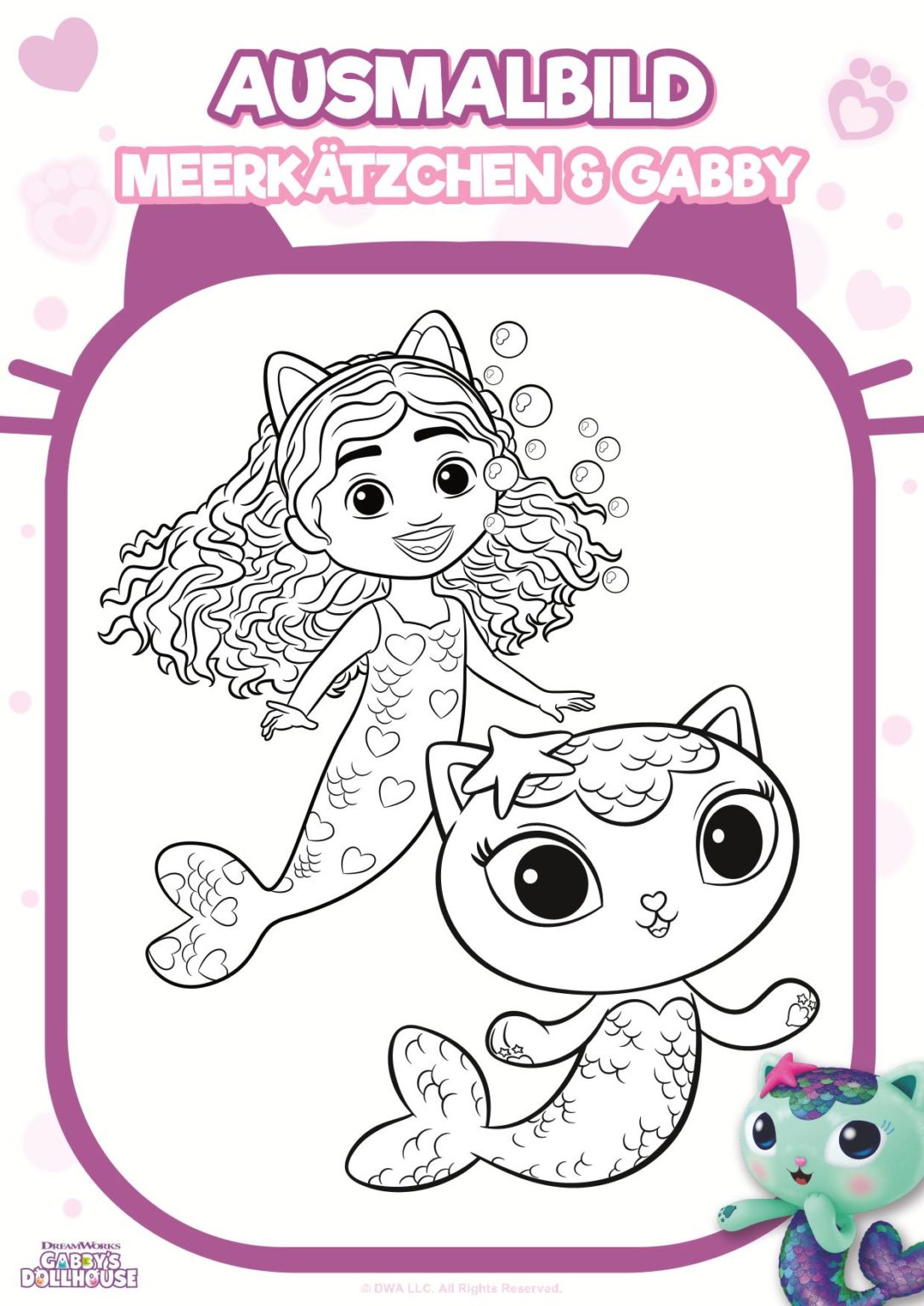 Ausmalbilder Gabbys Dollhouse - Wir lassen Kinderherzen höher schlagen!