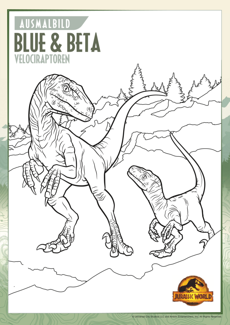 Jurassic World Ausmalbilder | Kostenlos zum Ausdrucken